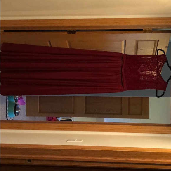 Dresses | Custom Made Full Length Maroon Formal Dress | Poshmark